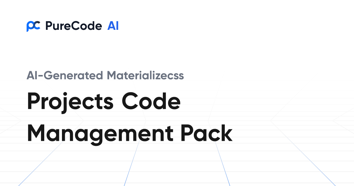 Build Great Materializecss Projects code management pack Components ...