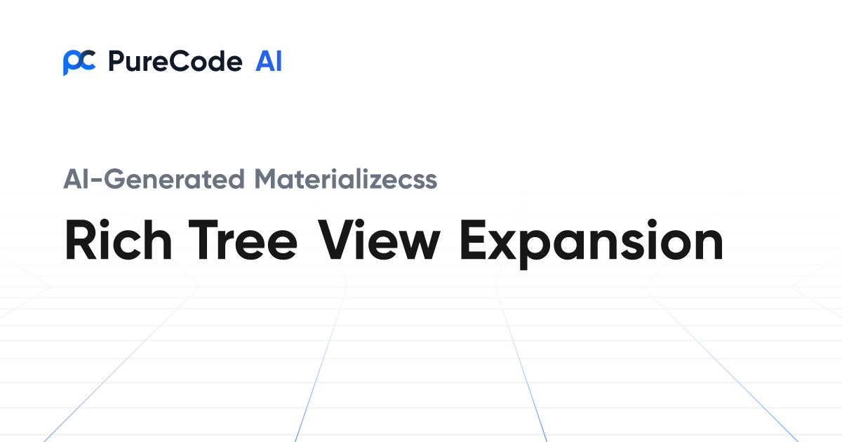 Build Materializecss Rich Tree View Expansion with AI