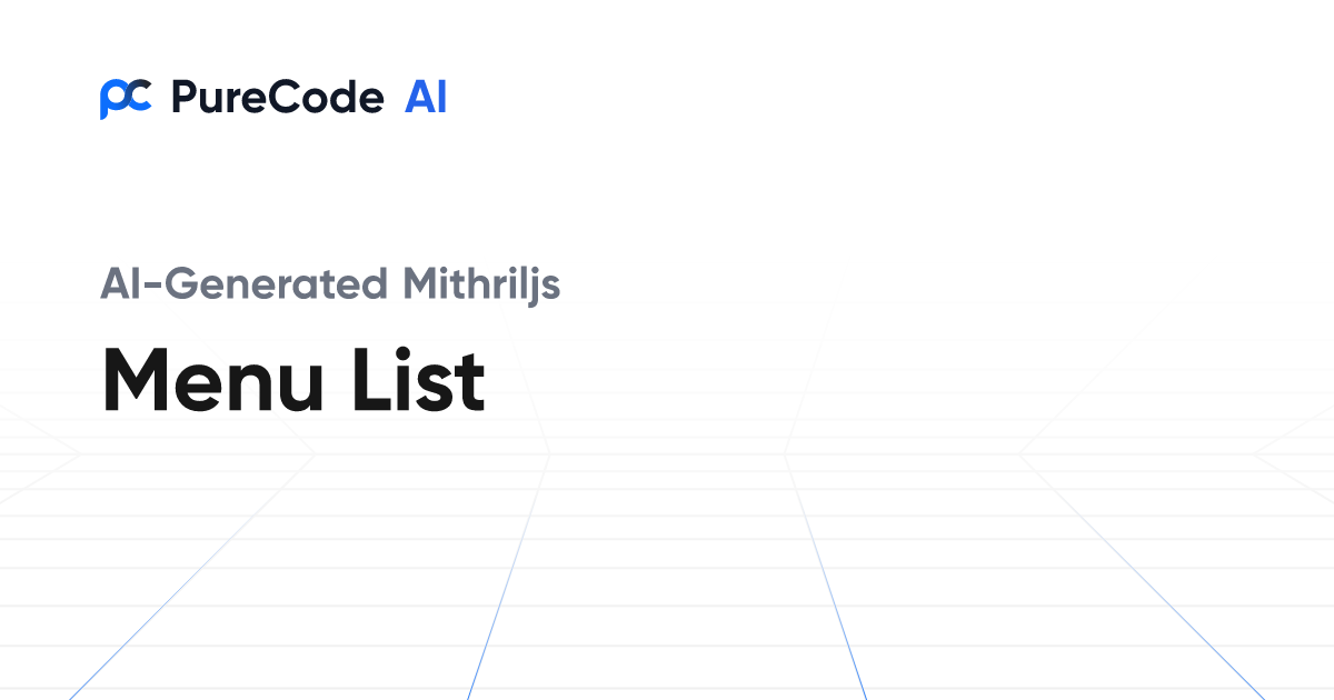 Build Great Mithriljs Menu List Components Faster Using Ai Tools