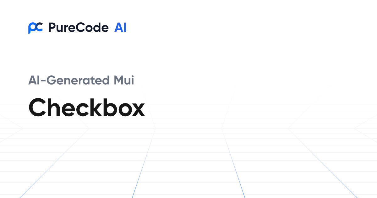 Build Great Mui Checkbox Components Faster Using Ai Tools