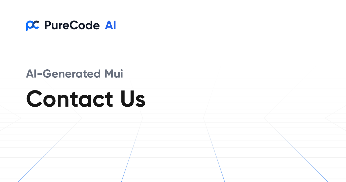 Build Great MUI Contact us Components Faster Using AI Tools