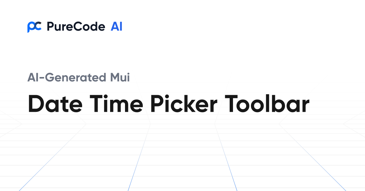 Generate Mui Date Time Picker Toolbar Components Purecode