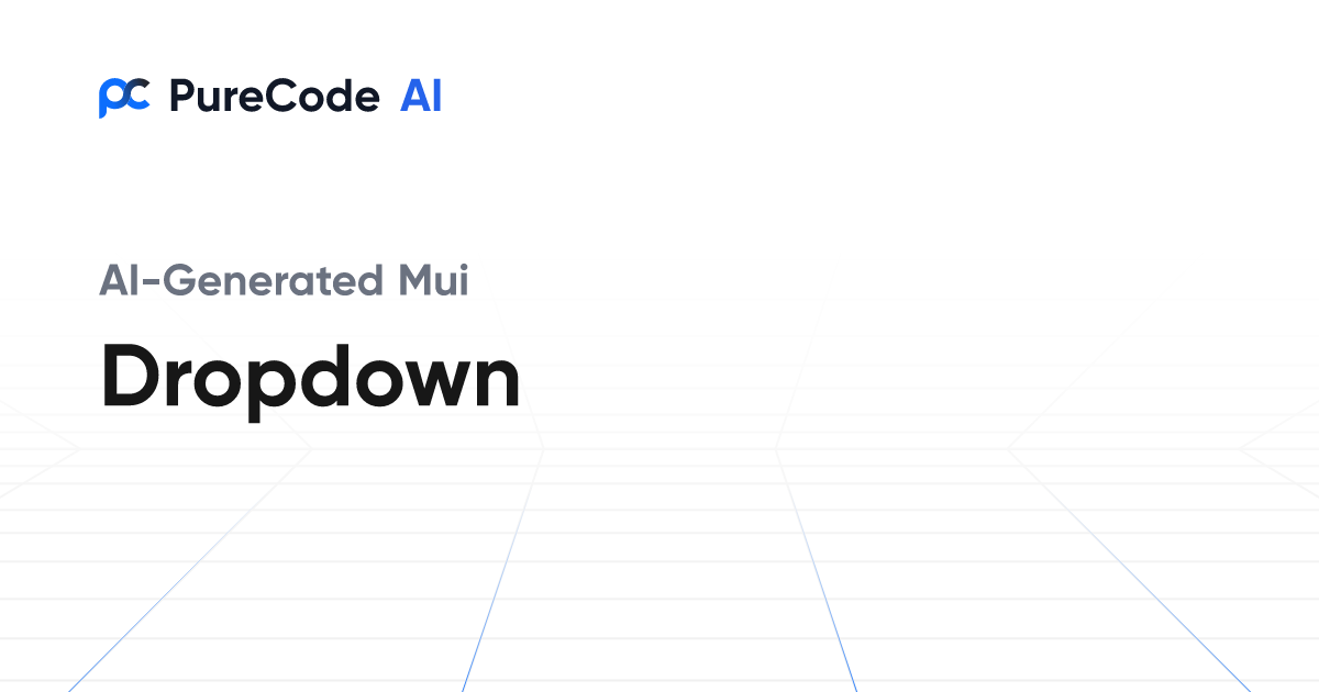 Build Sleek MUI Dropdown Components With AI Text Prompts