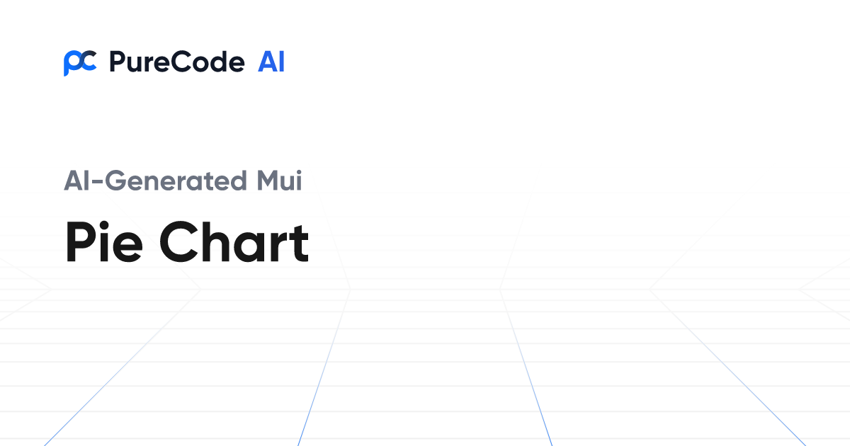 Build Great MUI Pie chart Components Faster Using AI Tools