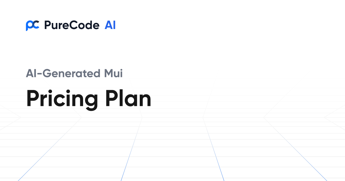 Generate Mui Pricing Components Instantly Via Purecode Ai