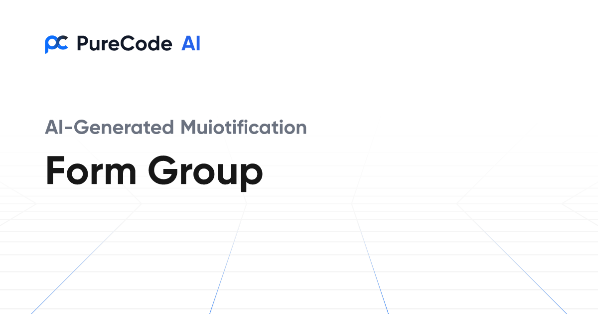 Build Great Muiotification Form Group Components Faster Using Ai Tools