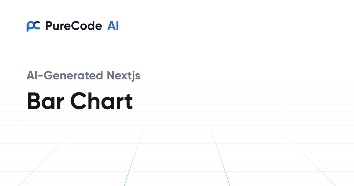 Quickly Generate Next.js Bar Charts with PureCode AI
