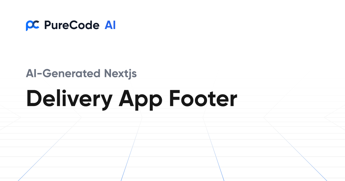 Create Stunning Next Js Delivery App Footers With Ai Tools