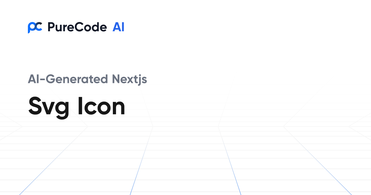 Generate Next.js SVG Icons Effortlessly with PureCode AI