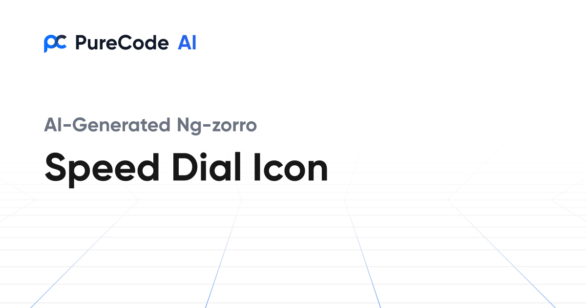 Build Great Ng zorro Speed dial icon Components Faster Using AI Tools
