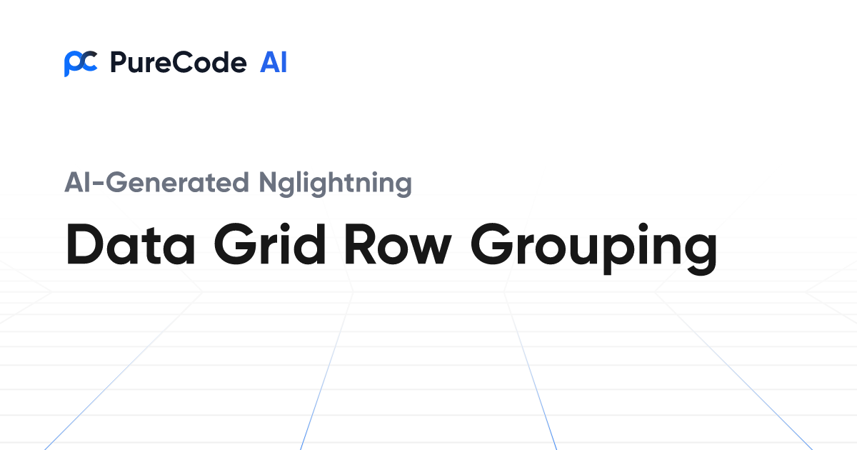 Build Great Nglightning Data Grid Row Grouping Components Faster Using