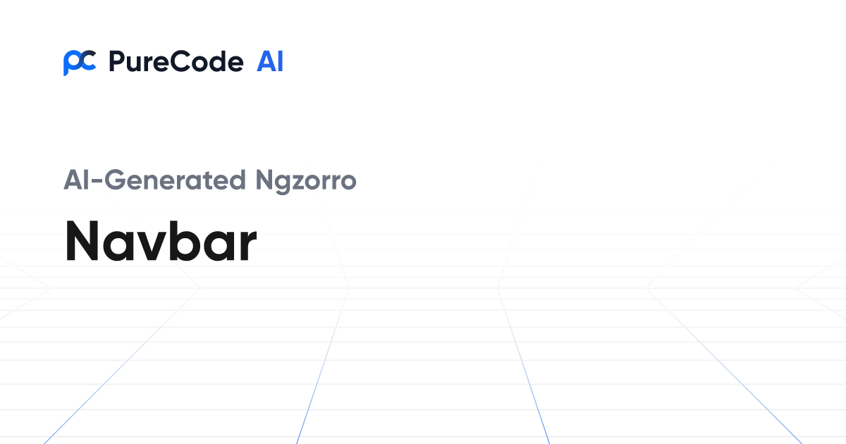Build Great Ngzorro Navbar Components Faster Using AI Tools