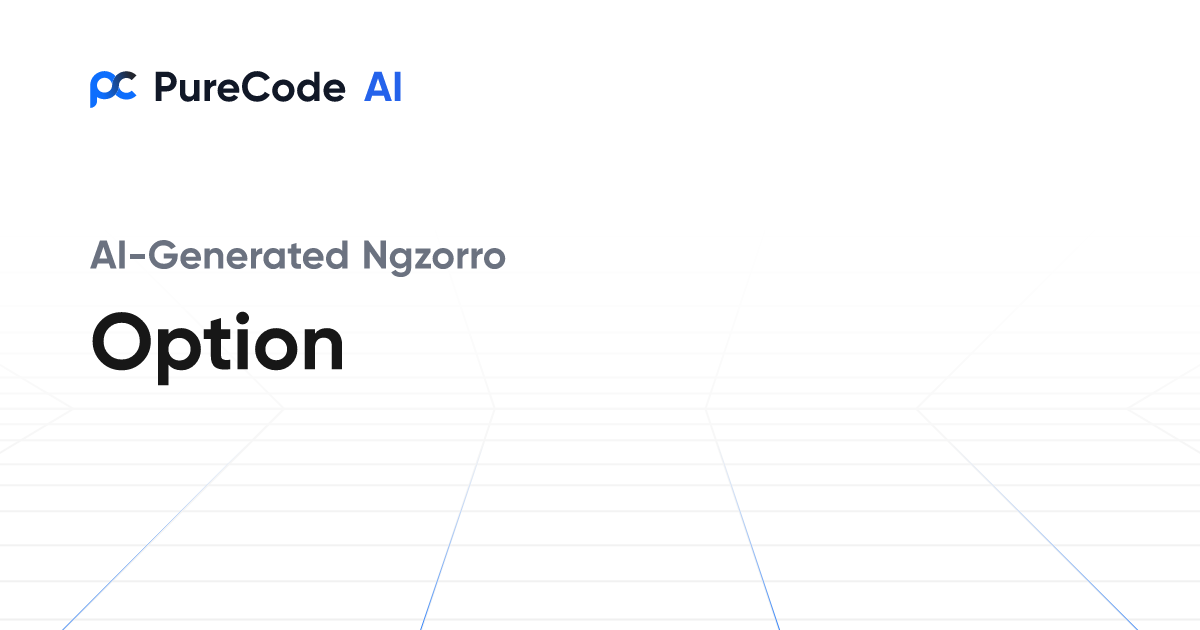 Build Great Ngzorro Option Components Faster Using AI Tools