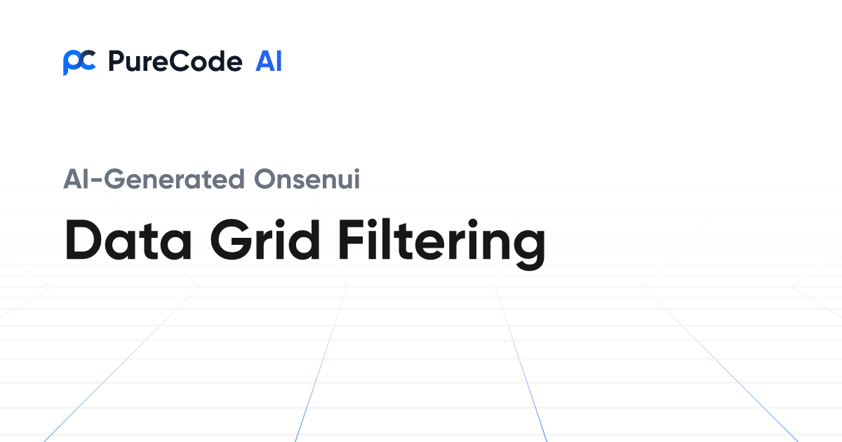 Build Onsenui Data Grid Filtering With Ai Save Time
