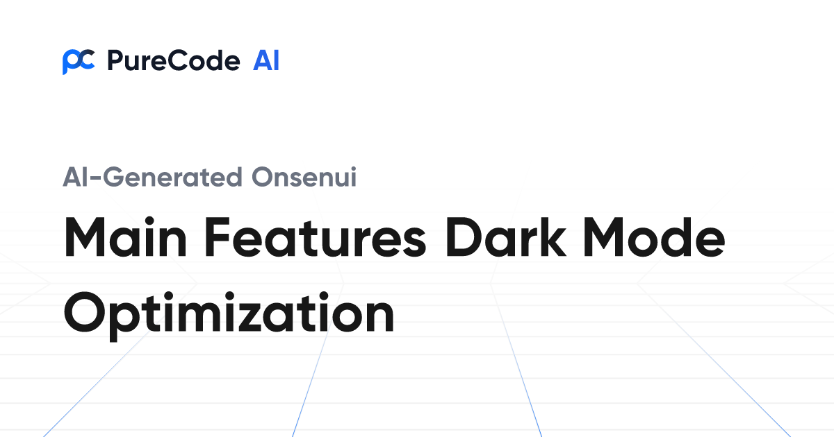 Build Great Onsenui Main Features Dark Mode Optimization Components Faster Using Ai Tools
