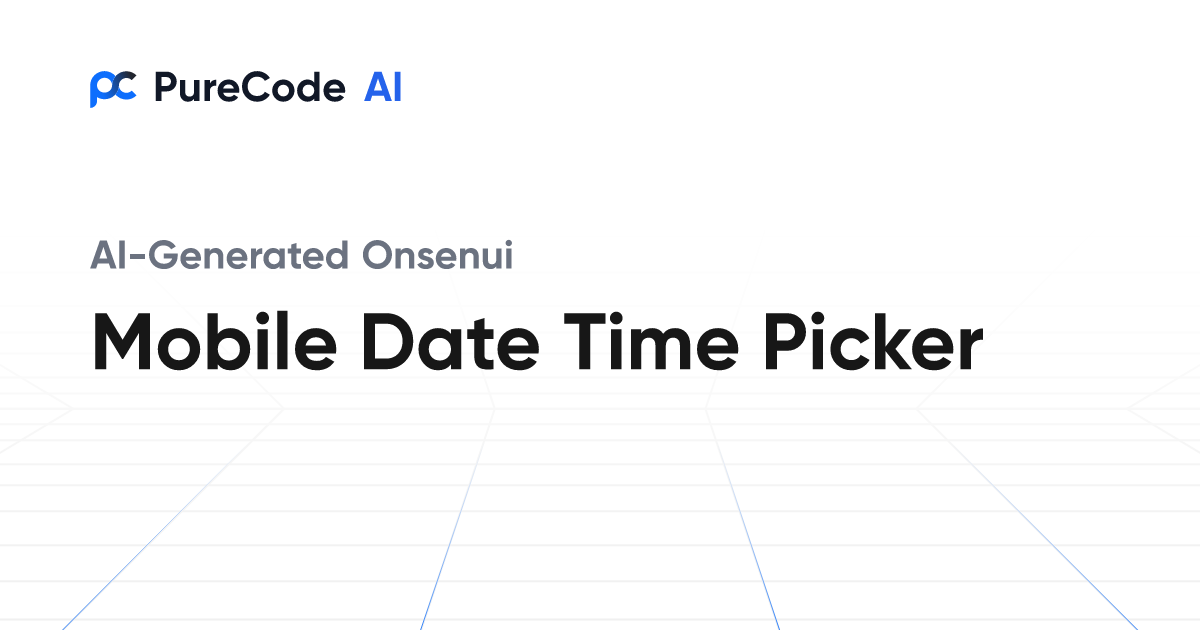Implement Onsenui Mobile Date Time Picker Fast Using Ai