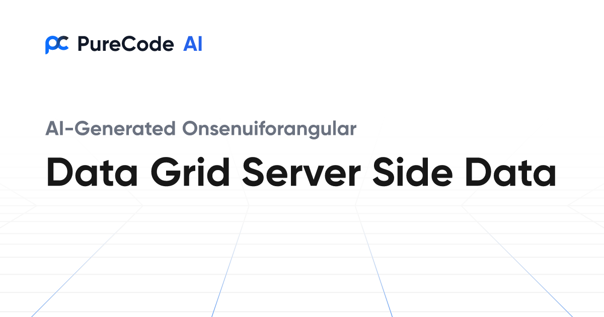Build Great Onsenuiforangular Data Grid Server Side Data Components Faster Using Ai Tools