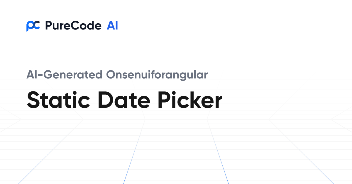 Build Great Onsenuiforangular Static Date Picker Components Faster
