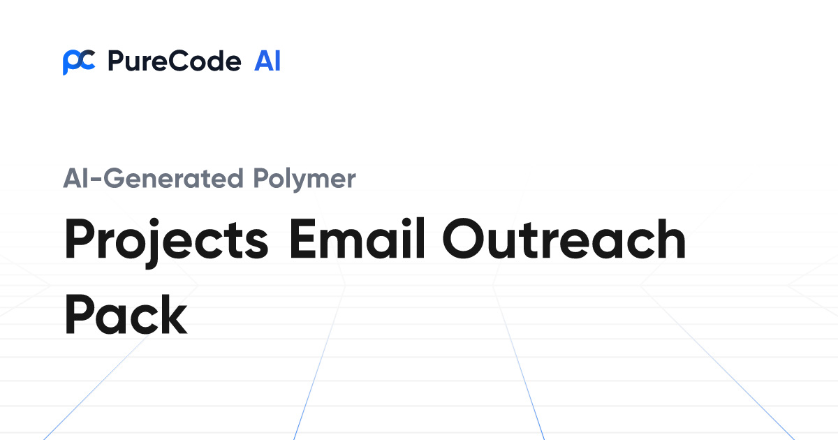 Build Great Polymer Projects email outreach pack Components Faster Using AI Tools