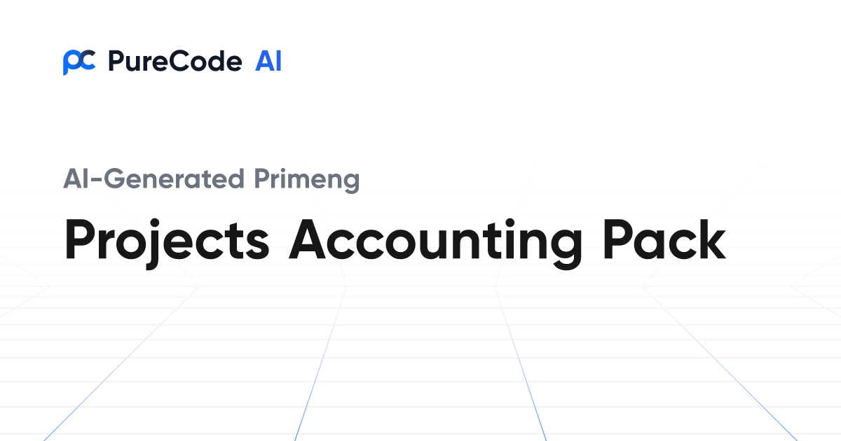 Build Great Primeng Projects accounting pack Components Faster Using AI ...