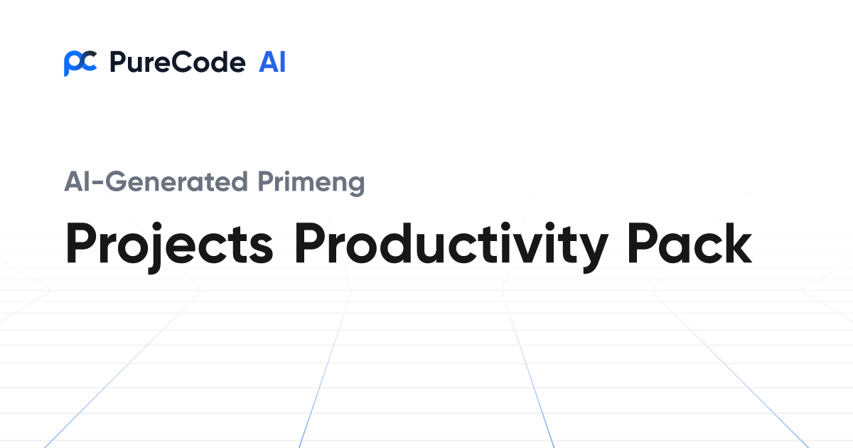 Build Great Primeng Projects Productivity Pack Components Faster Using