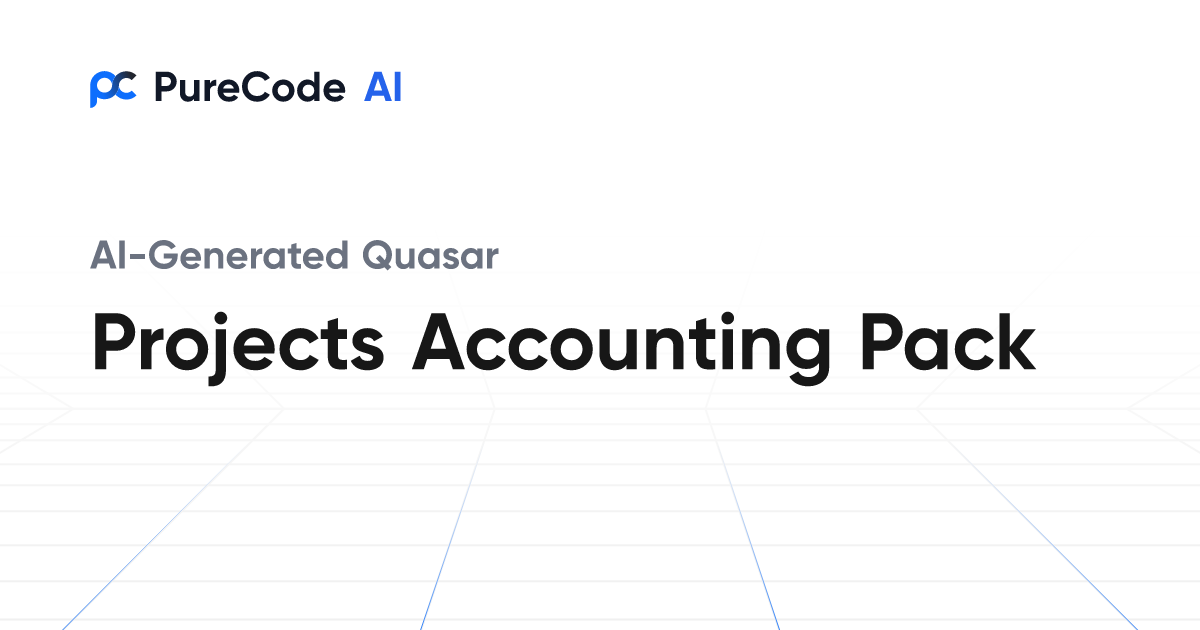 Build Great Quasar Projects accounting pack Components Faster Using AI ...