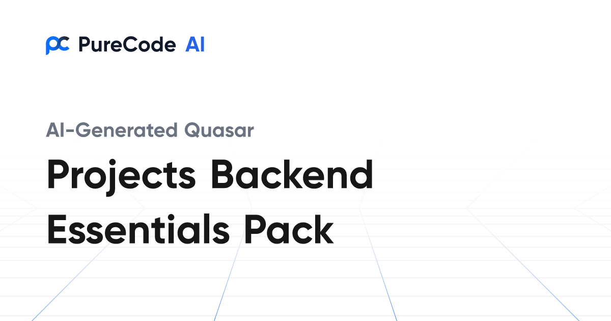 Build Great Quasar Projects backend essentials pack Components Faster ...