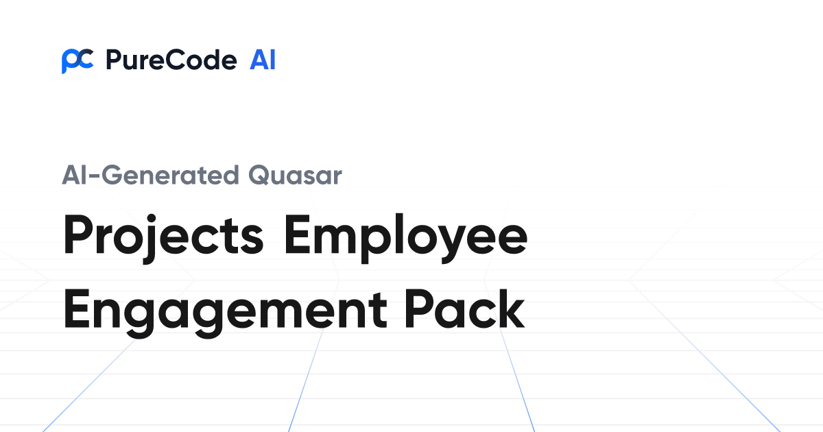 Build Great Quasar Projects Employee Engagement Pack Components Faster Using Ai Tools