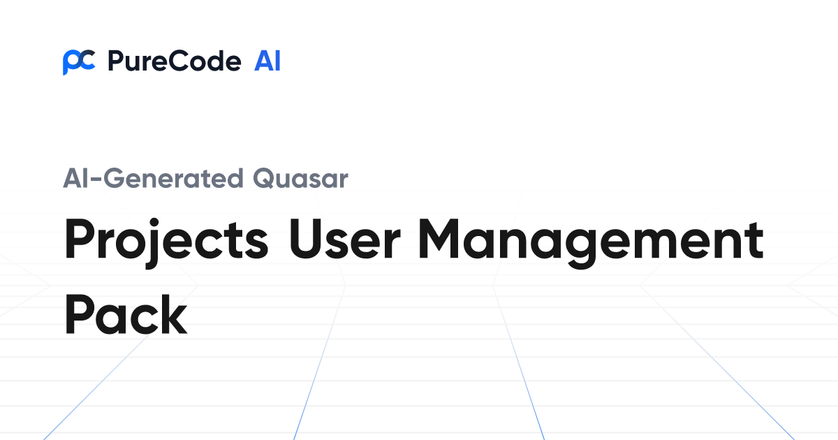 Build Great Quasar Projects User Management Pack Components Faster Using Ai Tools