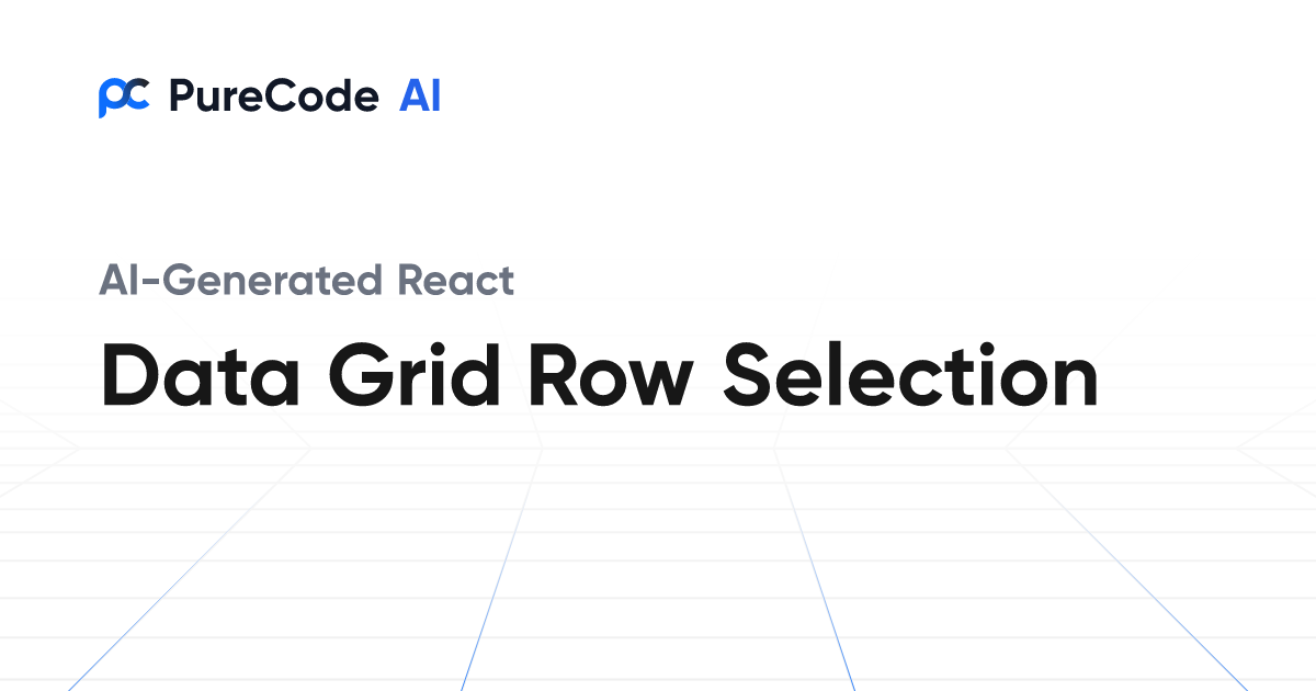 Effortless React Data Grid Row Selection Purecode Ai 1723
