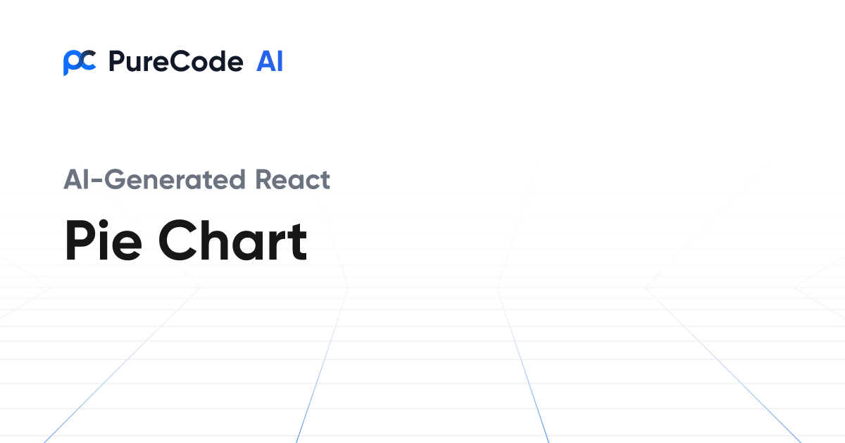 Create Stunning React Pie Chart Components with PureCode AI