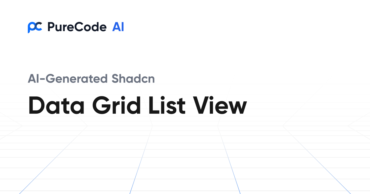 Develop ShadCN Data Grid List View with AI Help