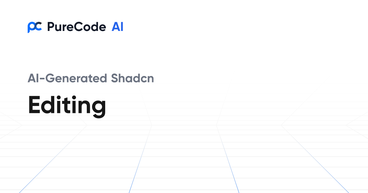 Build Great Shadcn Editing Components Faster Using AI Tools Build Great Shadcn Editing Components Faster Using AI Tools
