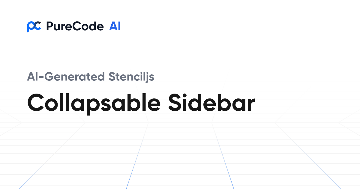 Build Customizable StencilJS Collapsible Sidebar UI with AI