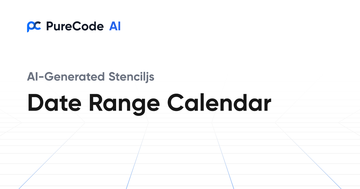 Implement Stenciljs Date Range Calendar Using Ai