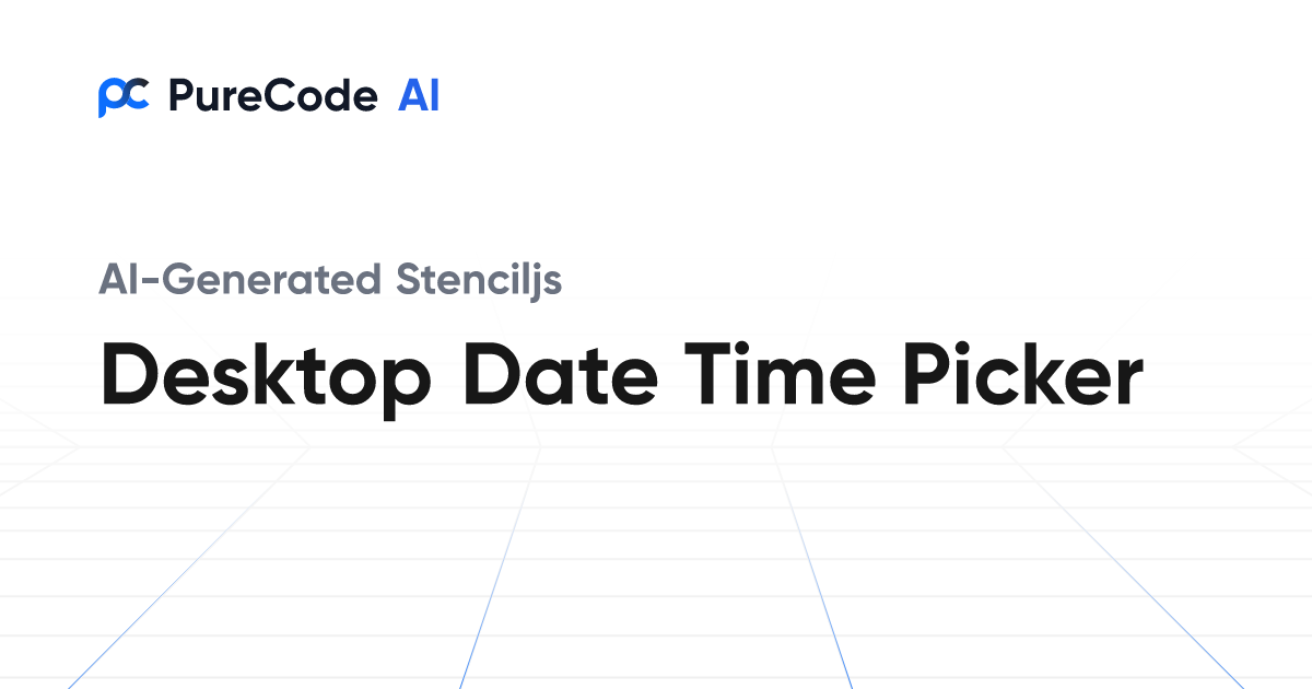 Implement Stenciljs Desktop Date Time Picker Fast Using Ai