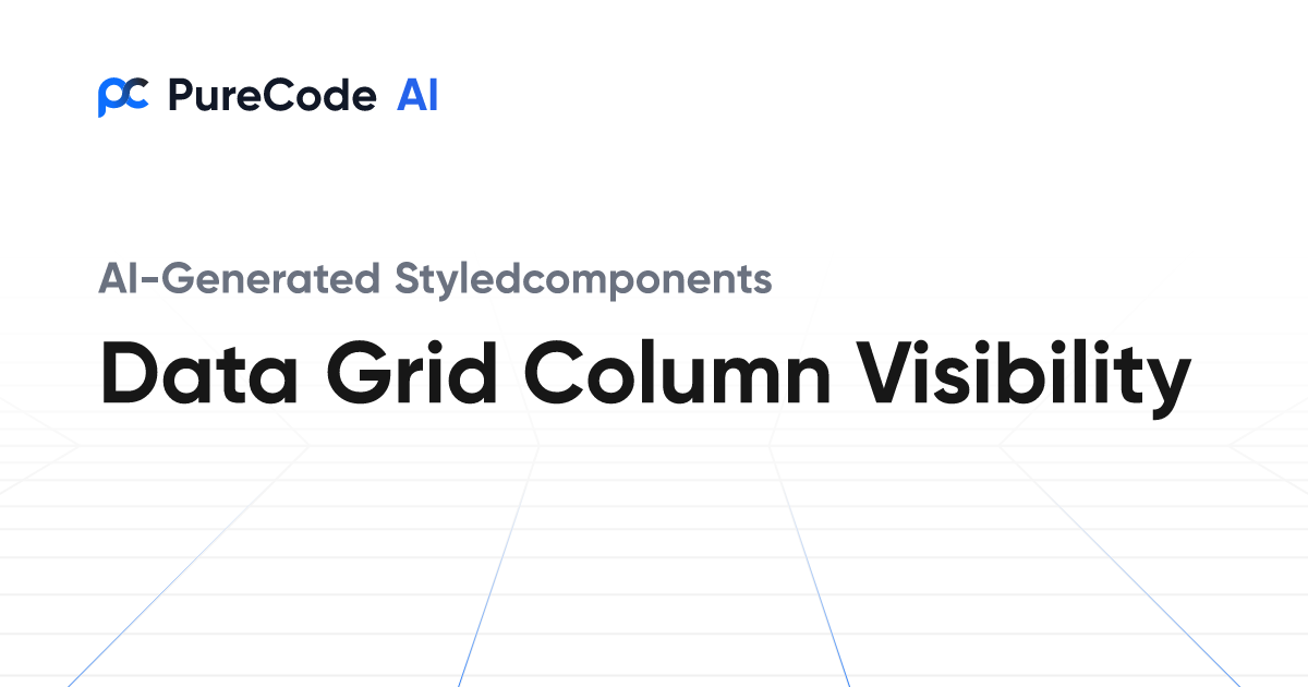 Build Great Styledcomponents Data Grid Column Visibility Components