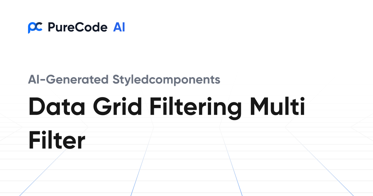 Build Styledcomponents Data Grid Filtering Multi Filter