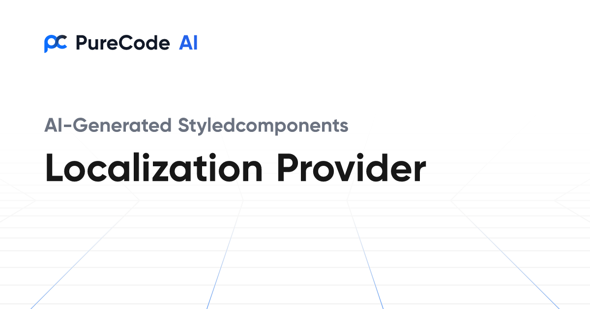Build Great Styledcomponents Localization provider Components Faster ...