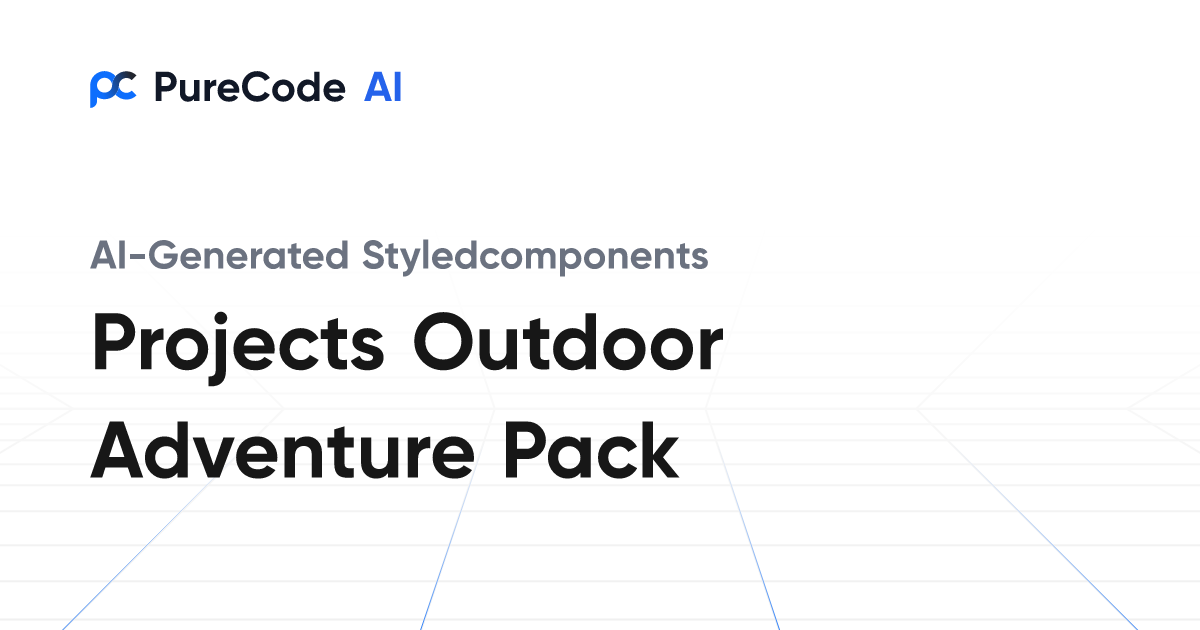 Build Great Styledcomponents Projects outdoor adventure pack Components ...
