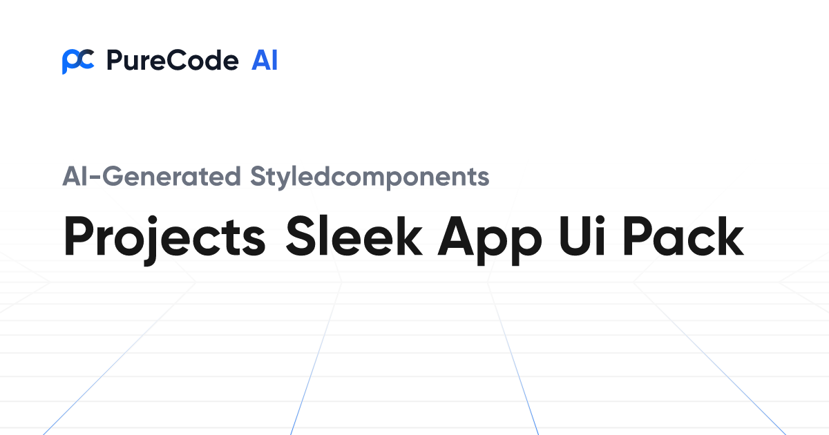 Build Great Styledcomponents Projects sleek app ui pack Components ...