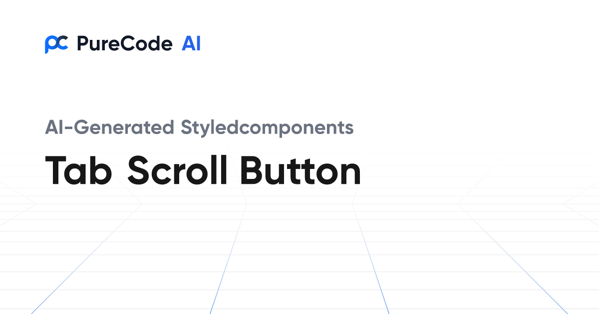 Build and Deploy Styledcomponents Tab Scroll Button Quickly