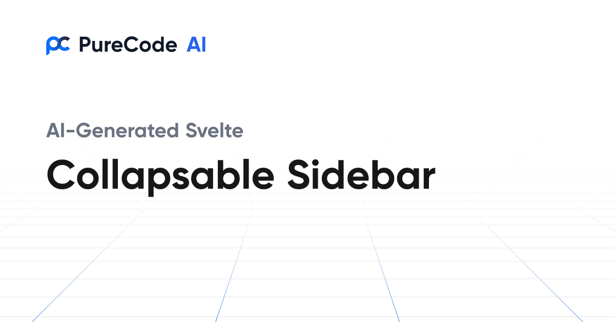 Build Beautiful Svelte Collapsible Sidebar UI Using AI Tools