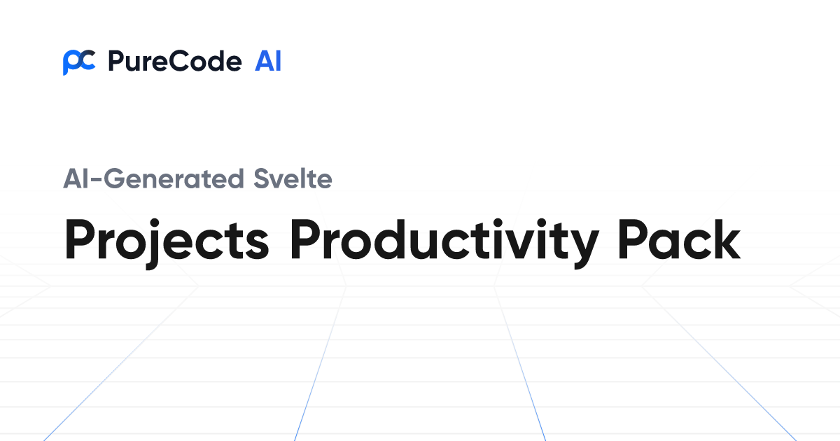 Build Great Svelte Projects productivity pack Components Faster Using AI Tools