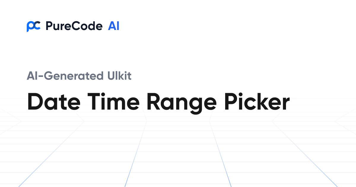 Create Clean Ulkit Date Time Range Picker via AI