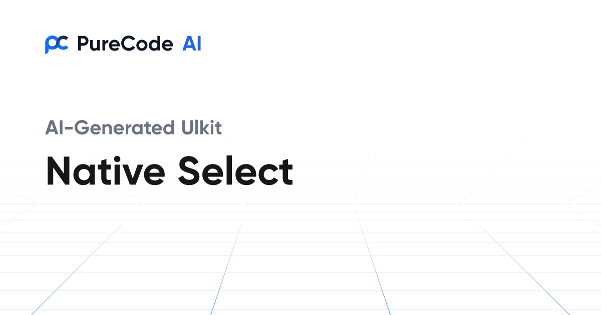 Build Great Ulkit Native Select Components Faster Using Ai Tools