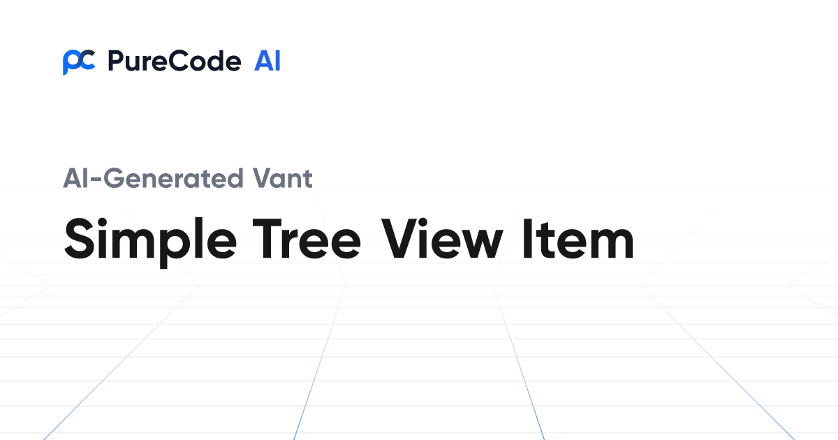 Quickly Create Vant Simple Tree View Item with AI
