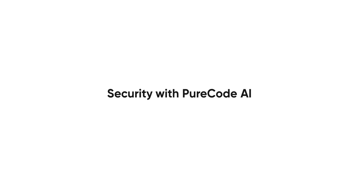 Generate Security code with PureCode AI